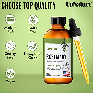 UpNature Rosemary Essential Oil - 100% Pure Rosemary Oil for Hair Growth - 2oz