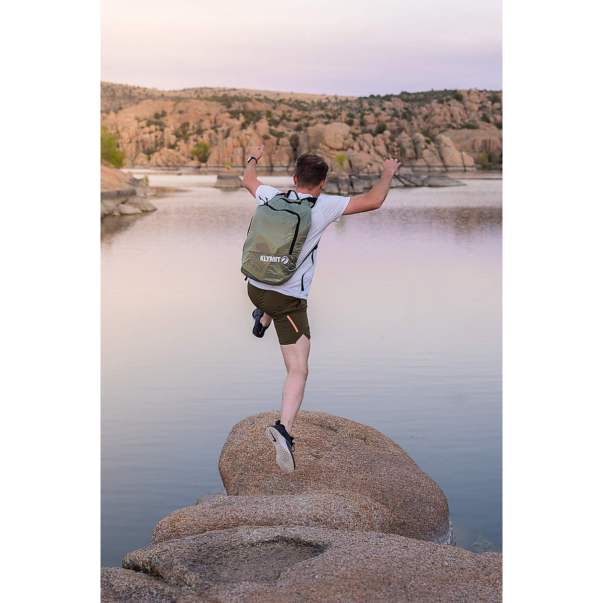 Klymit Day Pack, Lightweight Waterproof Day Hiking Backpack, Green, 20 L