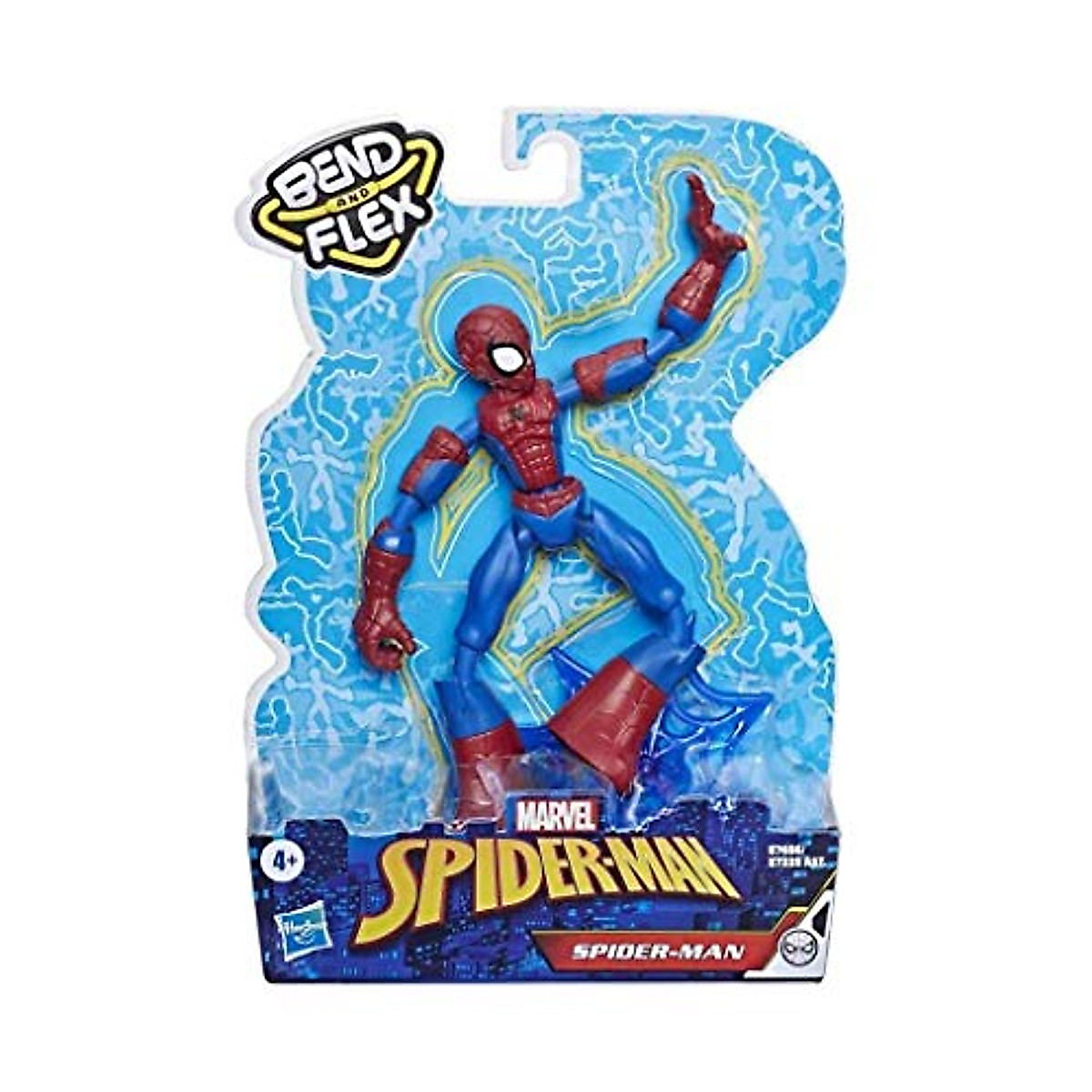 Spider-Man Marvel Bend and Flex Action Figure Toy, 6-Inch Flexible Figure, Includes Web Accessory, for Kids Ages 4 and Up