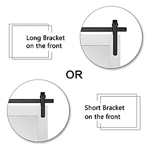 Clavie Farmhouse Wall Mirror Rustic Horizontal Wood Framed Bathroom Mirror, Barn Door Style Decorative Mirrors, 22"x30" White