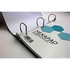 Organic Chemistry Notepad Hexagon Graph Paper Notebook, 200 pages (100 sheets), 1/4-inch Side Hexagons by Hexapad