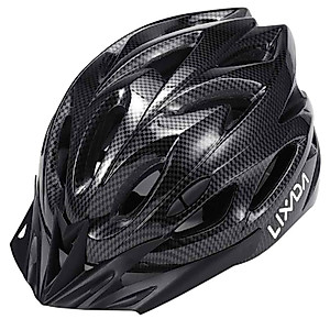 Lixada Adult Bike Helmet,Mountain Bike Helmet MTB Bicycle Cycling Helmets,Adjustable Dial-Fit Integrally Molding Lightweight Helmets with LED Back Light for Men and Women
