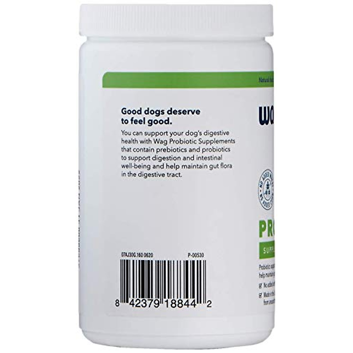 Amazon Brand - Wag Probiotic Supplement Chews for Dogs, Natural Duck Flavor, 160 count