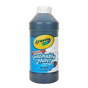 Crayola Washable Paint, Black, 16 oz.