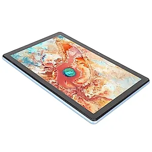 SHYEKYO Tablet, 1960X1080 Resolution Digital Tablet Dual Speakers 5G WiFi Blue 10.1 Inch for Video for Study (US Plug)