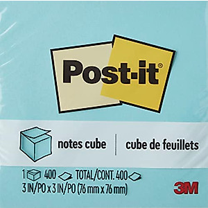 Post-it Notes, 3 in x 3 in, 1 Cube, America's #1 Favorite Sticky Notes, Pink Wave, Clean Removal, Recyclable (2027-RCR)