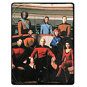 Surreal Entertainment Star Trek The Next Generation Cast Fleece Softest Throw Blanket| Measures 60 x 45 Inches