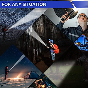 Esgofo Flashlights High Lumens Rechargeable,1000000 Lumens Super Bright Handheld LED Flash Light,Powerful Emergency Linternas, Waterproof, Long Lasting, for Hiking Camping Gift