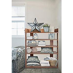 Elevens 18 Pairs Shoe Rack with Top Shelf and Hanging Bar (Wood)
