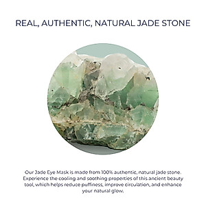 Alana Mitchell Jade Eye Mask – Weighted Eye Mask to Eliminate Wrinkles, Puffiness, & Irritation – Headache and Migraine Relief Mask - 100% Real Jade Stone Beads for Hot & Cold Anti Aging Therapy