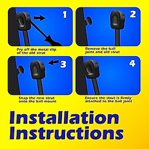 2 Pieces (Set) Front Trunk Lift Supports 2014-2015 Porsche Cayman Coupe, 2012-2015 Porsche 911, 2013-2015 Porsche Boxster