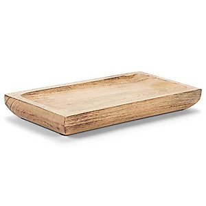 Rectangular Distressed Brown 12 x 6 Mango Wood Decorative Serving Tray