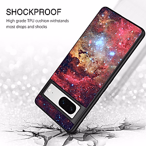 BENTOBEN for Google Pixel 7 Case, Slim Fit Glow in The Dark Hybrid Hard PC Soft TPU Bumper Drop Protective Girls Women Men Phone Cover for Google Pixel 7 6.3", Nebula/Galaxy
