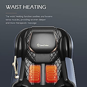 Real Relax Massage Chair, Full Body Zero Gravity Massage Chair with Dual-core S Track LCD Remote Bluetooth Heating, Favor-04 ADV