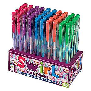Raymond Geddes Multicolored Swirl Gel Pens (Pack of 50)