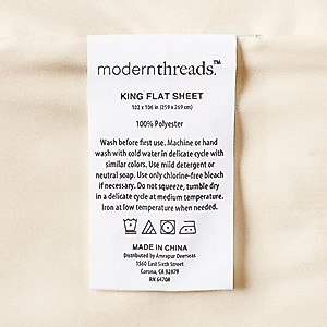 Modern Threads Soft Microfiber Crochet Lace Sheets - Luxurious Microfiber Bed Sheets - Includes Flat Sheet, Fitted Sheet with Deep Pockets, & Pillowcases Linen California King