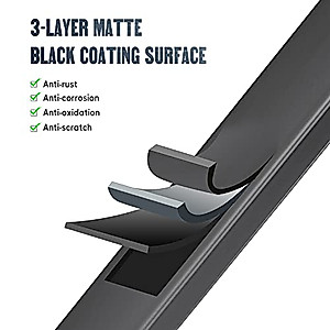 Yescom Foldable Towel Rack with Towel Hooks and Adjustable Towel Bar for Bathroom Wall Mounted 24 Inch 304 Stainless Steel Shelf Matt Black