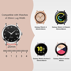 TOYOUTHS Rose Gold Bling Jewelry Bracelet Compatible with Samsung Galaxy Watch Band 4 40mm 44mm/Watch 4 Classic 42mm 46mm/Watch 5 40mm 44mm/Watch 5 Pro 45mm/Active 2 40mm 44mm/Watch 3 41mm/20mm watch