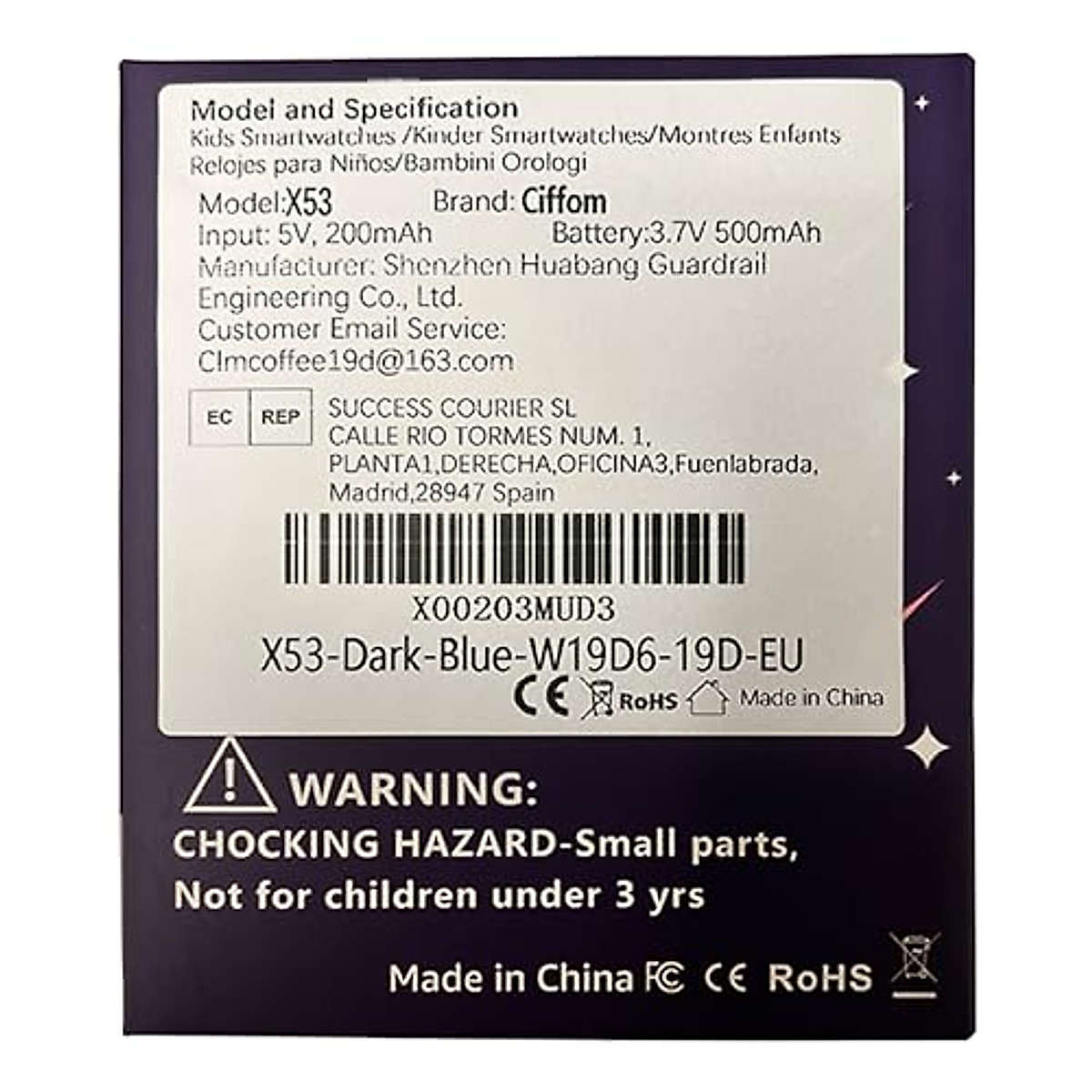 Smart Watch for Girls and Boys Age 6-12 - 24 Games, Video Camera, Music, Alarm - Educational Birthday Gift (Blue)