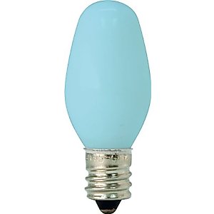 GE Lighting 26223 4-Watt Specialty C7 Incandescent Light Bulb, Blue, 2-Pack