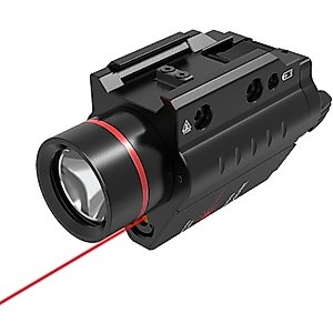 Feyachi LF-38 Red Laser Flashlight Combo 500 Lumen Tactical Light with Picatinny Rail Mount