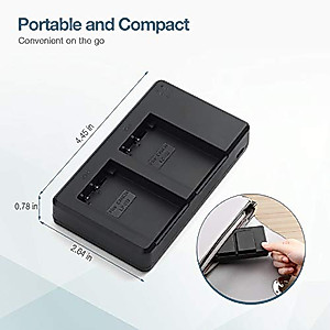 LP-E17 Battery Pack + Dual USB Charger Compatible with E RP, Rebel T7i, T6i, T6s, M6, M5, M3, SL3, SL2, 77D, 8000D, KISS X8i, 800D, 760D, 750D, 200D, DSLR Cameras