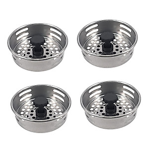 Veemoon 4pcs Kitchen Sink Strainer Kitchen Floor Drainer Drain Hair Catcher Drain Strainer Bathtub Filter Kitchen Sink Stopper with Strainer Bath Filter Stainless Steel Rubber Drainage A27