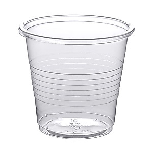 Plastic Cups 3 oz Bulk Case 2400 - Disposable Clear Cups 3 ounce - Small Bathroom Cups - Daily Chef Translucent Cups, Mouthwash & Medical Sample Urine Cups Water Cooler Dispenser [2400 Pack / Case]