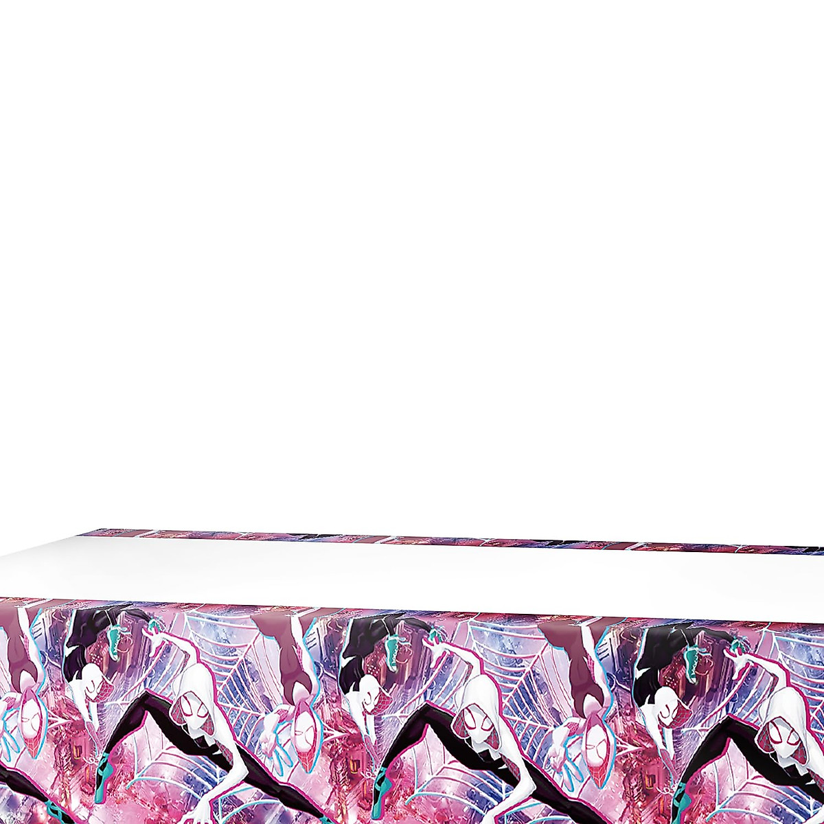 Spider-Gwen Party Supplies Tableware Cover Plates And Napkins Tablecloth Birthday Party Table Decoration Across the Spider Verse For 10 Guests Treat
