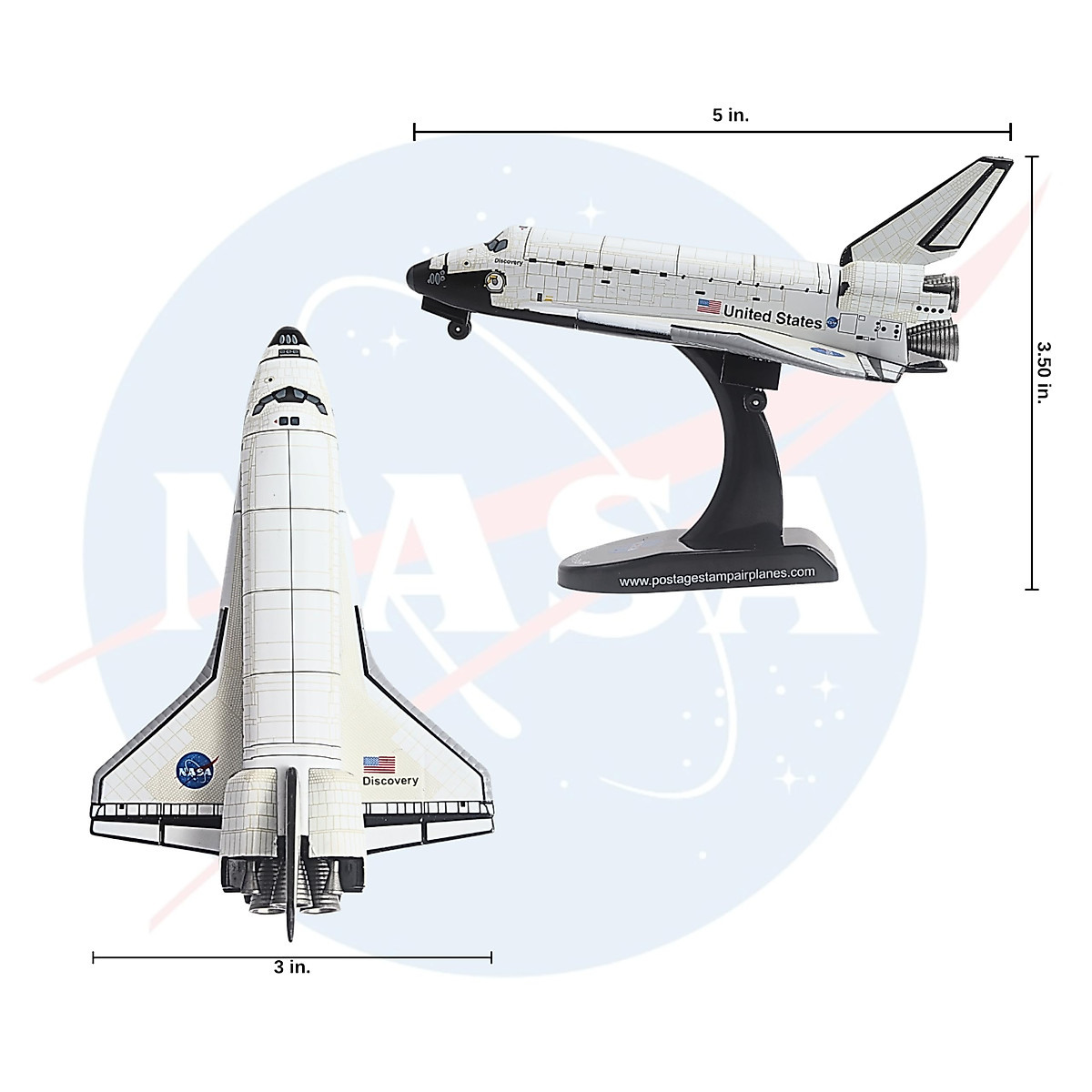 Daron Postage Stamp Space Shuttle Discovery Vehicle (1/300 Scale)