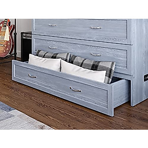 AFI,Northfield Murphy Bed Chest, Full, Driftwood
