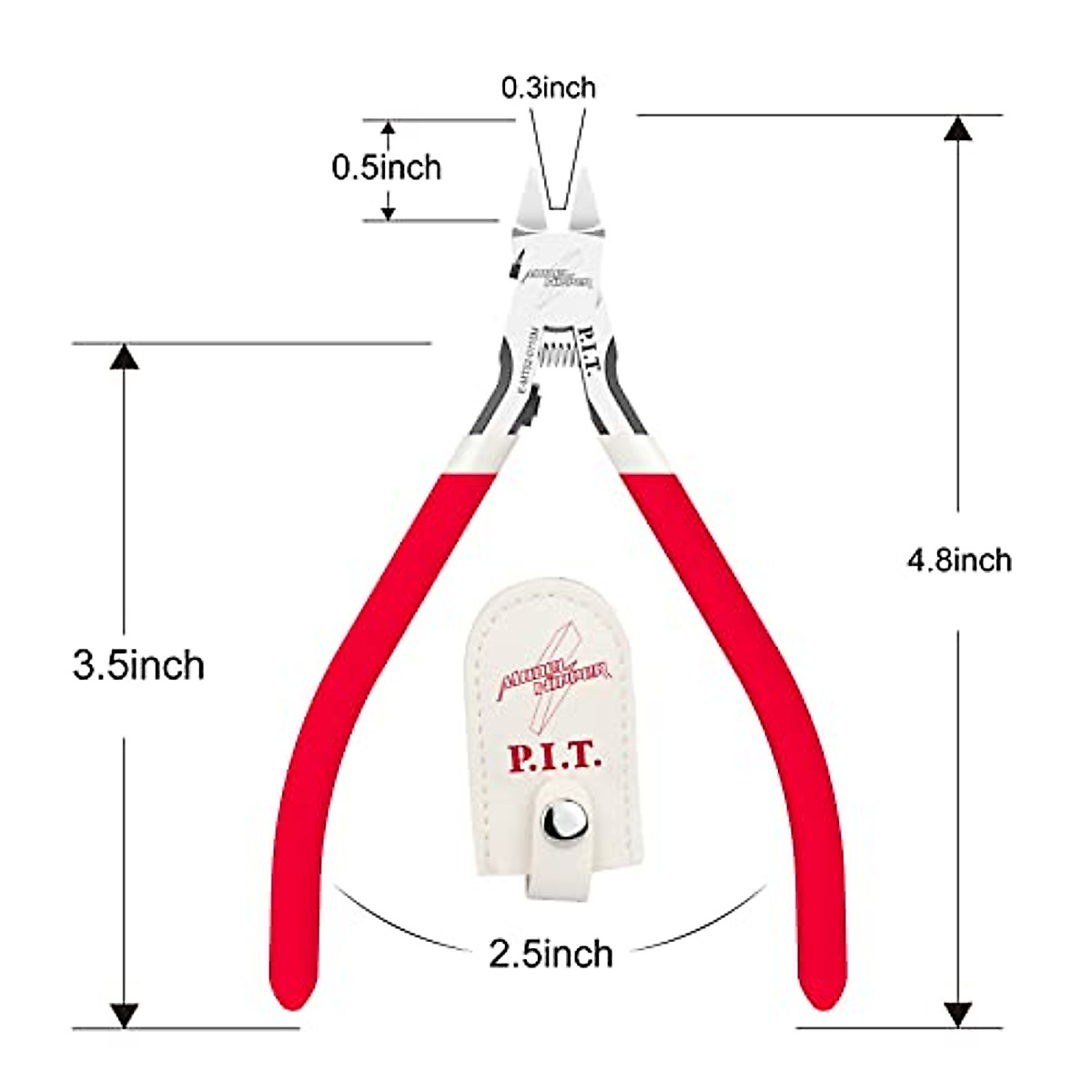 P.I.T. 4.8 Inch Model Nipper, Single Blade Gundam Nipper with Non-Slip Grip, Sprue Cutter Hobby Nippers,Model Kit Nippers for Plastic Gunpla Model Building