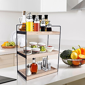 Kmise 3 Tier Bathroom Counter Organizer-Bathroom Countertop Storage-Bathroom Counter Shelf-Vanity Organizer Bathroom Counter Tray and Coffee Bar Organizer for Countertop