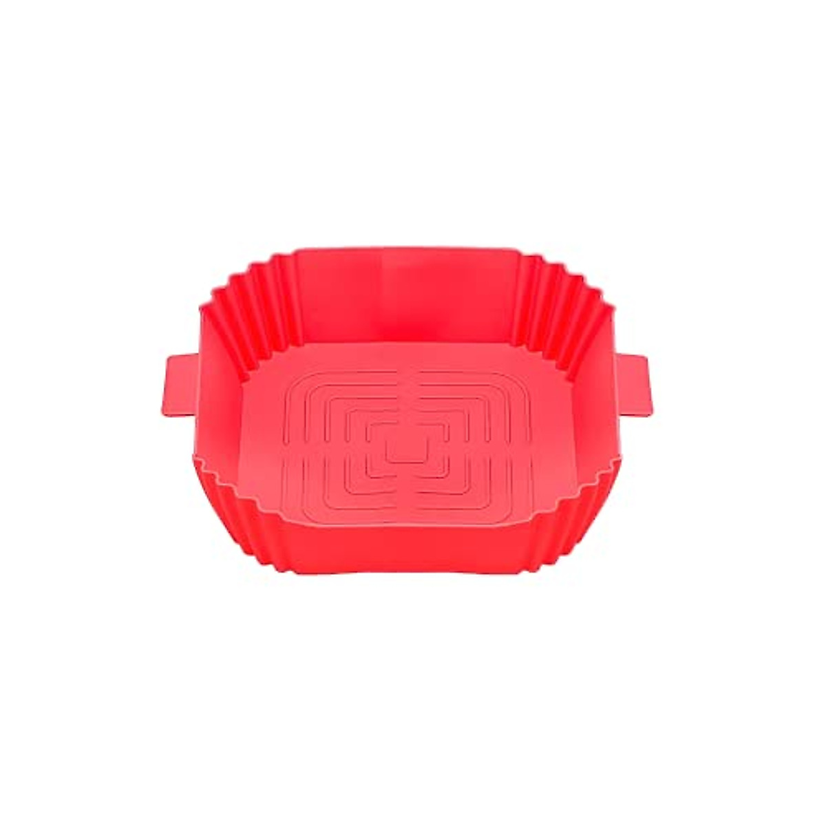 Air Fryer Silicone Liners (2-Pack), Reusable Square Air Fryer Liners Heat Resistant Silicone Air Fryer Liners Air Fryer Accessories For 4 To 7 Qt Air fryers (Red+Blue)