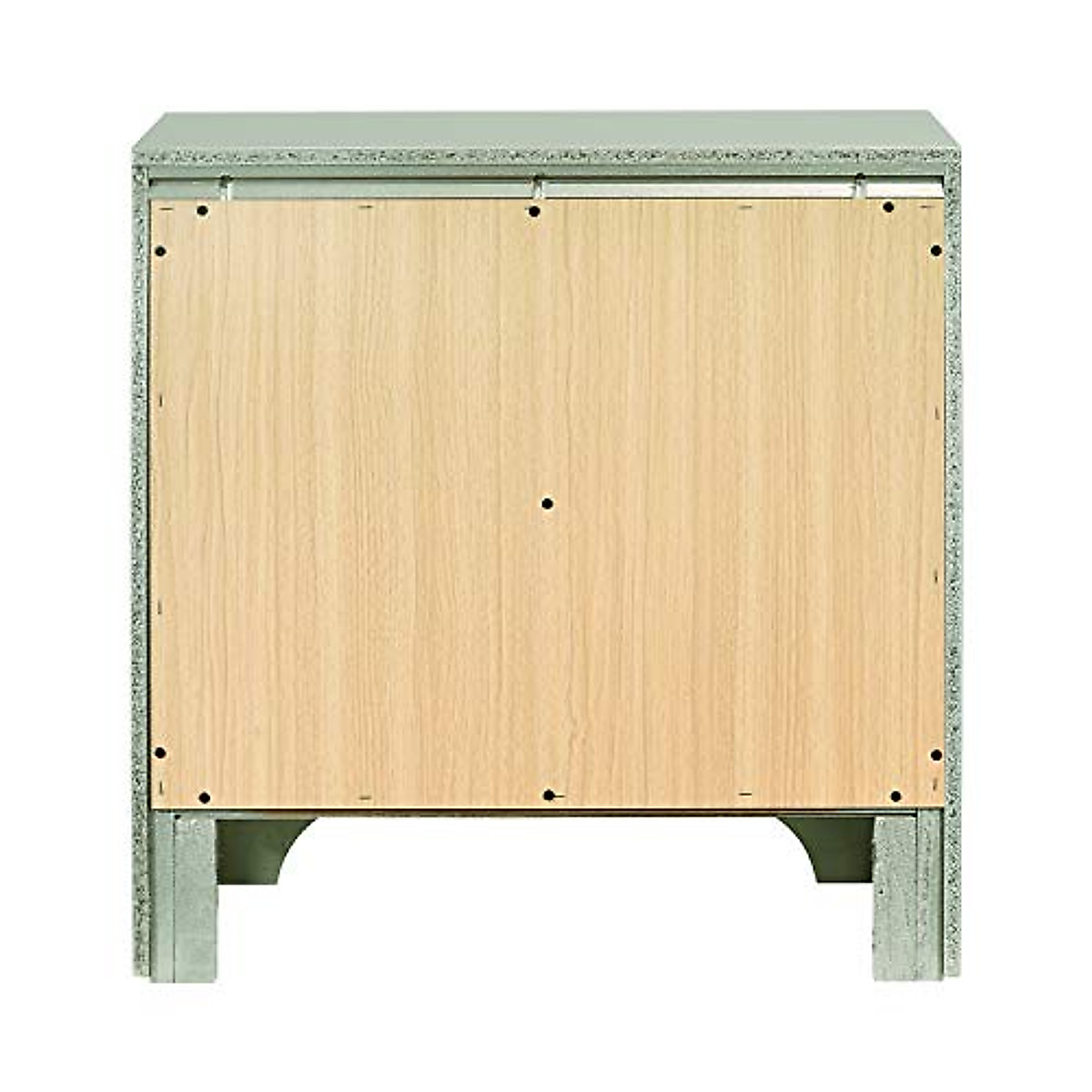 Coaster Furniture Salford 2-Drawer Metallic Sterling Nightstand 24.25" H x 16.5" W x 23.5" D Silver 222722