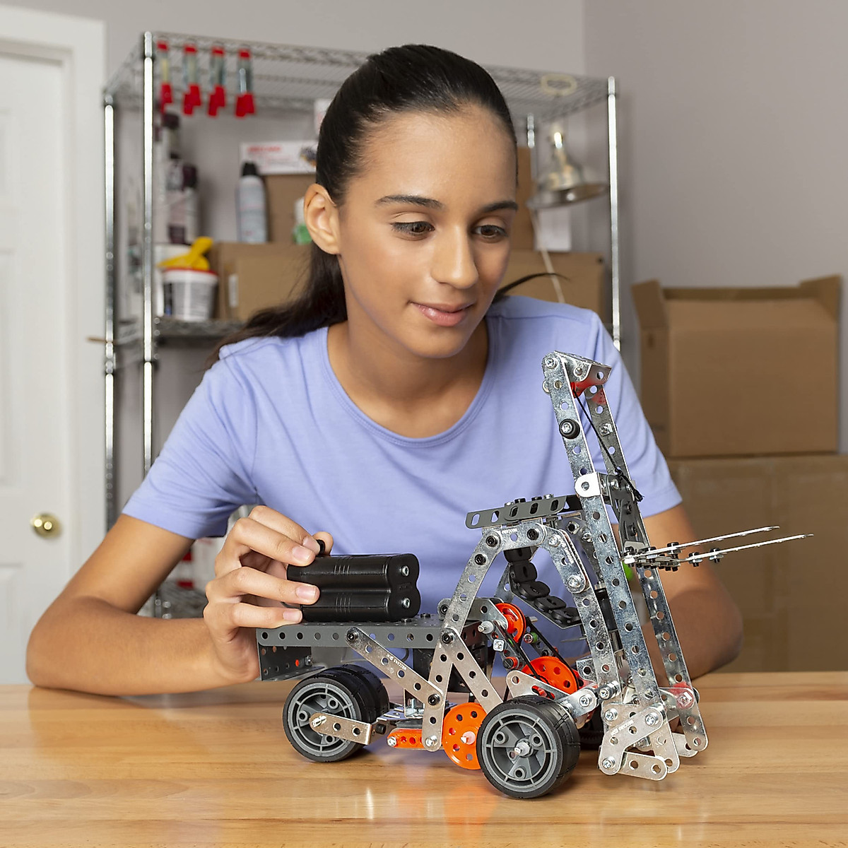 Meccano, Super Construction 25-in-1 Motorized Building Set, STEAM Education Toy, 638 Parts, for Ages 10+