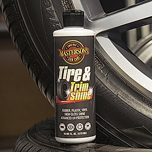 MASTERSON'S CAR CARE MCC_104_16 Tire & Trim Shine - High Gloss Protectant for Rubber Plastic Vinyl - Dry-to-The-Touch Non-Greasy - UV Solar Protection Against Cracking and Fading (16 oz.)