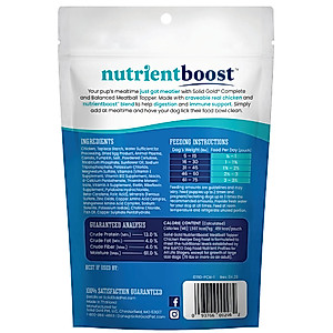 Solid Gold Food Toppers for Picky Dogs - Real Chicken Meatball Topper - 3 Pack Healthy Dog Treats - High Protein Soft Dog Treats to Serve w/Dry Dog Food or Wet Dog Food or as Dog Snacks