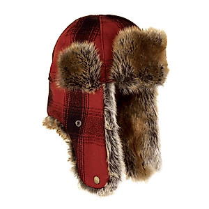 Stormy Kromer Northwoods Trapper Hat - Insulated Faux Fur Winter Hat for Men & Women with Ear Flaps