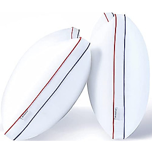 Bedufsar Bed Pillows King Size Set of 2, Hotel Quality Firm and Supportive Gusseted Pillows for Side and Back Sleepers, Cooling Down Alternative Fluffy and Soft Pillow (20x34 in)