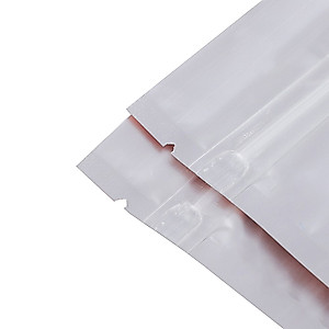 Clear Window Flat Colored Metallic Foil Zipper Seal Bag (100 Pack) (Silver, Flat | 1.5oz)