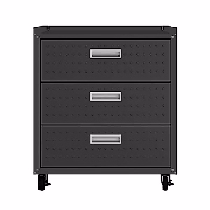 Manhattan Comfort Fortress Storage Units, Charcoal Gray