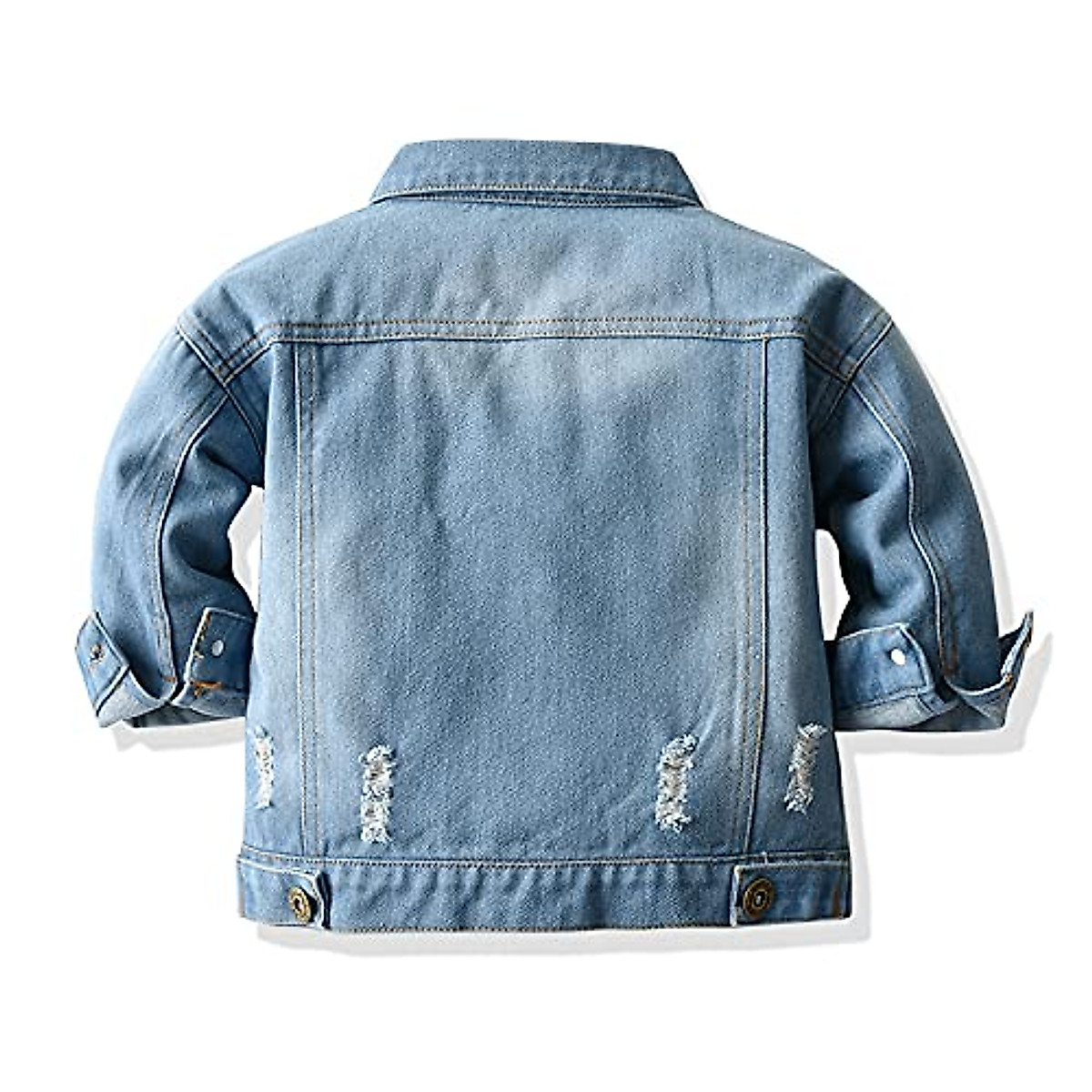 Noubeau Toddler Baby Boys Girls Jean Jacket Kids Denim Jacket Long Sleeve Button Top Coat Casual Outerwear (Blue, 2-3T)