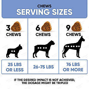 Calming Chews for Dogs - Anxiety Relief for Dogs - Dog Calming Treats with Hemp Oil for All Breeds - Hip & Joint Health - 180 Duck-Flavor Chews - Aid During Fireworks, Thunderstorms, Separation