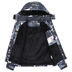 MOERDENG Men's Waterproof Ski Jacket Warm Winter Snow Coat Mountain Windbreaker Hooded Raincoat