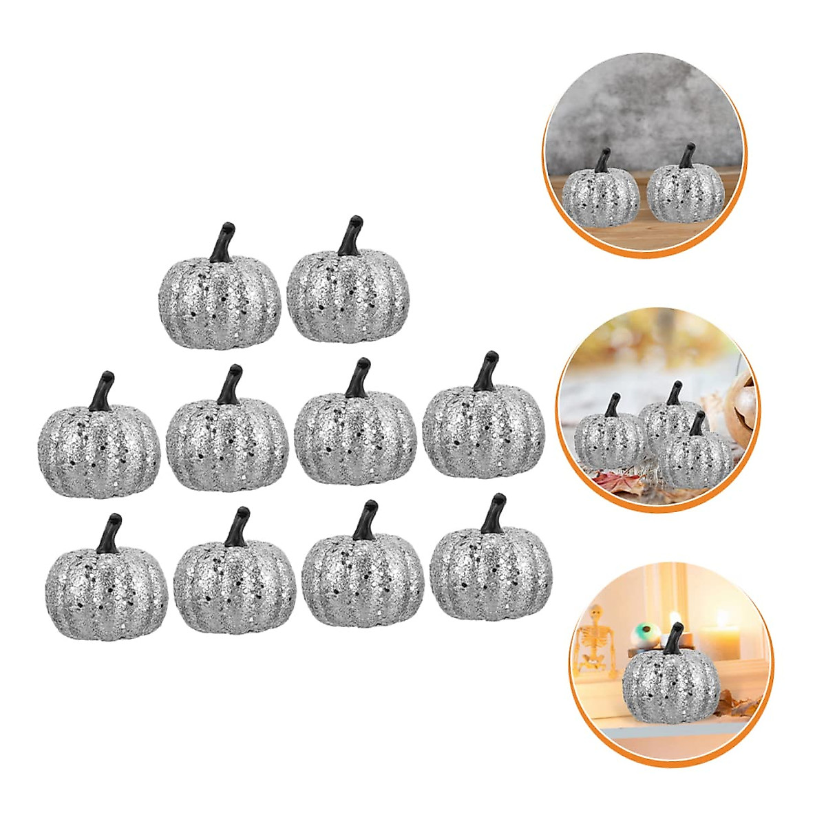 Garneck 50 pcs Foam Pumpkin Small Artificial Pumpkins Artificial Pumpkins for Table Decor Mini Pumpkins Bulk Artificial Pumpkins Bulk Fake Pumpkins Realistic Pumpkin Miniature Model