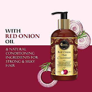 Oriental Botanics Red Onion Hair Conditioner with Red Onion Oil & 25 Botanical Actives - No Parabens, Mineral Oil, Sulphate, 300ml