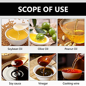 MISEDI Oil Sprayer for Cooking,2 in 1 Glass Oil Sprayer & Dispenser,Oil Dispenser Bottle for Kitchen,Salad, Grilling, Roasting, Baking (Black)