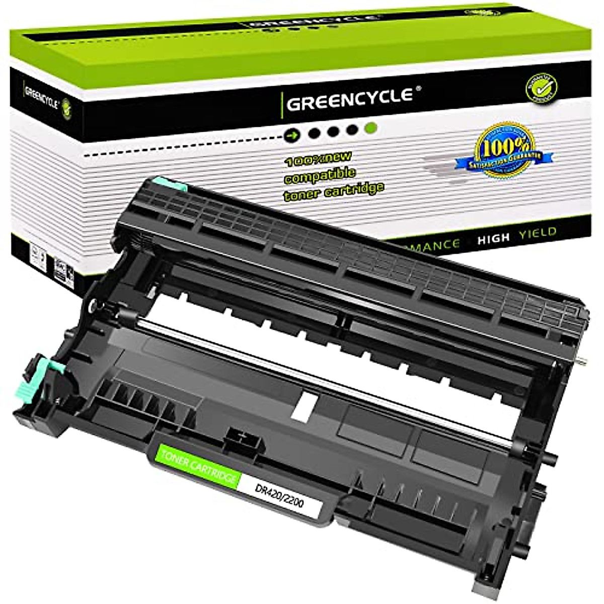 greencycle 1 Pack Black Drum Unit Replacement Compatible for Brother DR420 DR-420 for HL2130 HL2132 HL2220 HL2230 HL2240 HL 2240 HL2240DW Printer