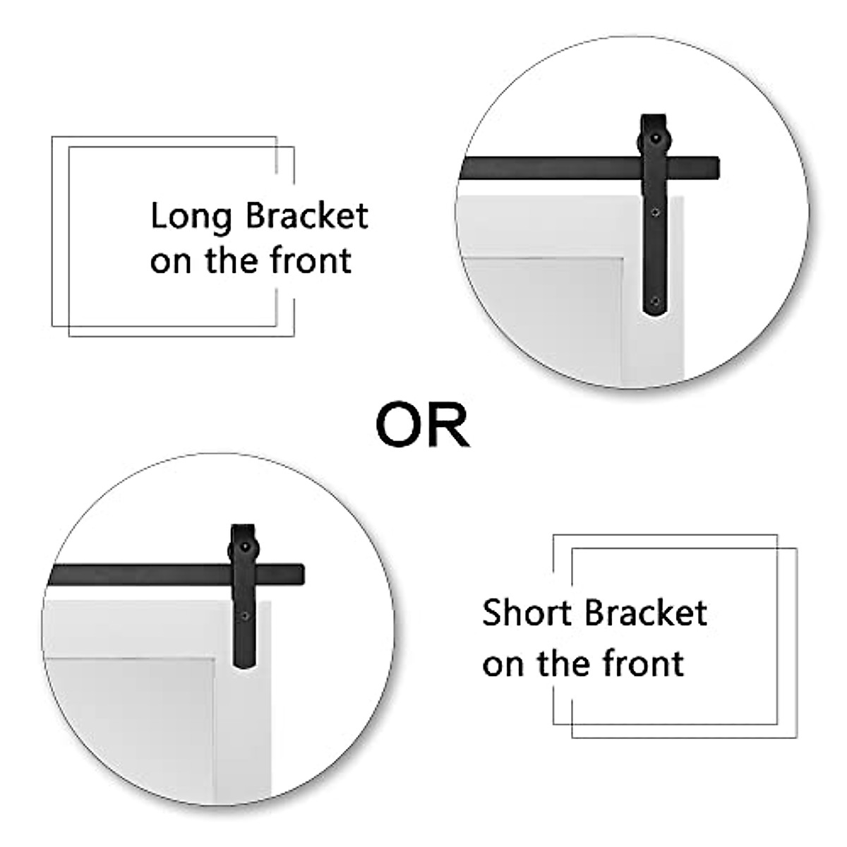 Clavie Farmhouse Wall Mirror Rustic Horizontal Wood Framed Bathroom Mirror, Barn Door Style Decorative Mirrors, 22"x30" White